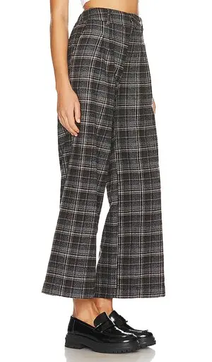 Nsf Santiago Mid Rise Wide Leg Pant In Charcoal