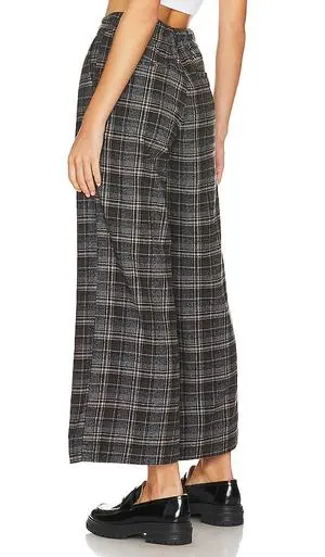 Nsf Santiago Mid Rise Wide Leg Pant In Charcoal