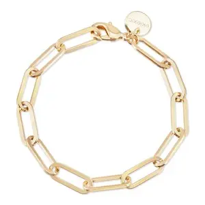 EKLEXIC JEWELRY Large Elongated Link Chain Bracelet - Gold