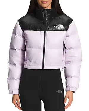 The North Face Nuptse Cropped Jacket Lavender Fog