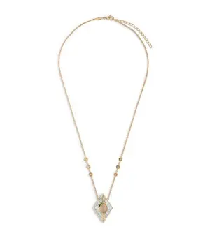 Jacquie Aiche Yellow Necklace With Diamond, Moonstone, And Opal Inlay - Gold