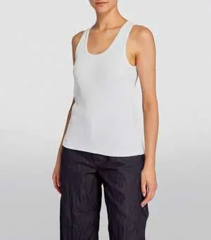 Bottega Veneta Stretch-cotton Tank Top - White
