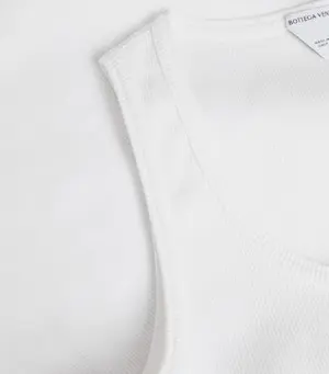 Bottega Veneta Stretch-cotton Tank Top - White