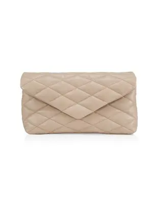 Saint Laurent Saint Laurent Cassandre Chain Wallet Beige