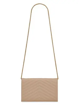 Saint Laurent Cassandre Chain Wallet - Seasalt