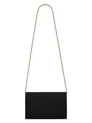 Saint Laurent Cassandre Chain Wallet - Seasalt