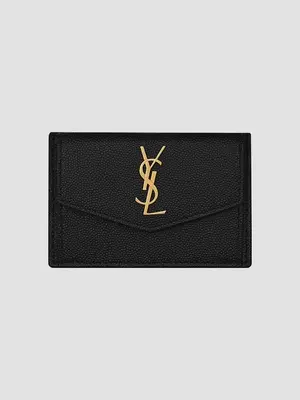 Saint Laurent Uptown Flap Card Case - Nero