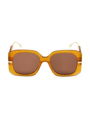 Fendi Graphy 55mm Square Sunglasses Dark Brown