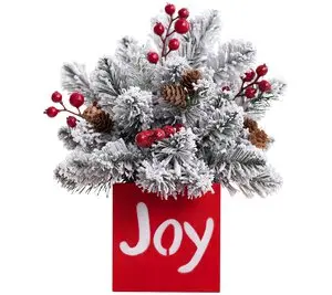 HAUTE DECOR 13joy' Frosted Greenery Tabletop Decoration - One-color