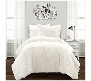 LUSH DECOR Emma Faux Fur Oversized Comforter Set Twin Xl B - One-color