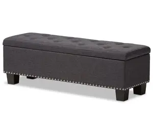 BAXTON STUDIO Hannah Modern Upholstered Storage Ottoman - One-color