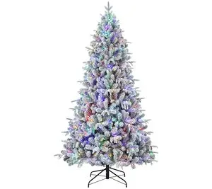 HAUTE DECOR 7.5' Color-changing Pre-lit Churchi L Fir Tree - One-color
