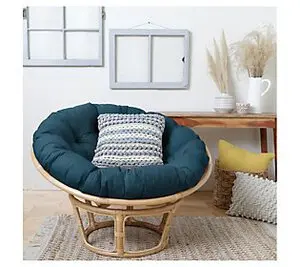 SORRA HOME 44' Suede Round Papasan Cushion