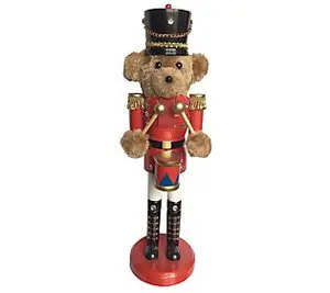 SANTA'S WORKSHOP 14" Teddy Bear Drummer Nutcracker Santa's Wo Rkshop