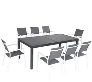 HANOVER Naples 9-piece Dining Set In Gray/white - One-color