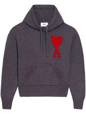 Ami De Coeur Wool Knitted Hoodie