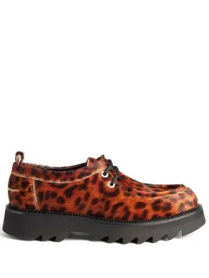 Ami Leopard Print Platform Shoes