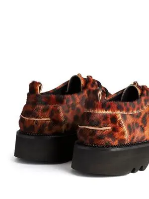 Ami Leopard Print Platform Shoes