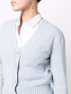 Ami De Coeur V-neck Cardigan - Blue