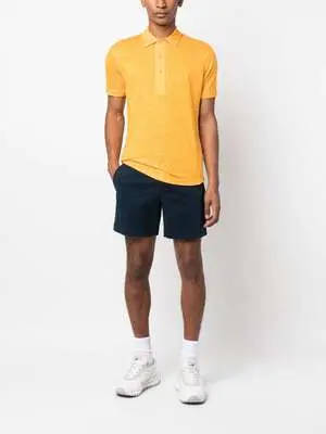 Orlebar Brown Sebastien Linen Polo Shirt - Orange