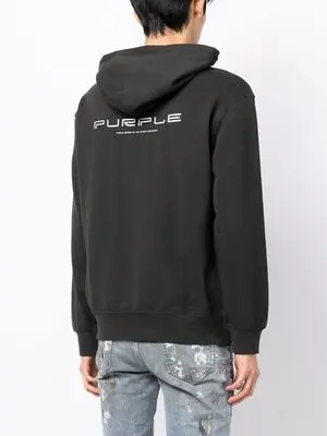 PURPLE BRAND French Chain-link Print Hoodie