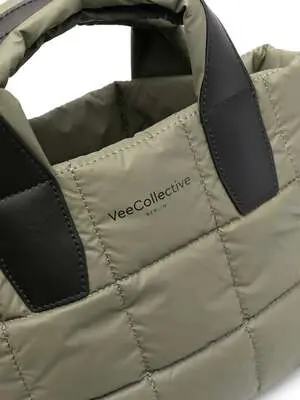 VEECOLLECTIVE Logo-print Quilted Tote Bag - Green