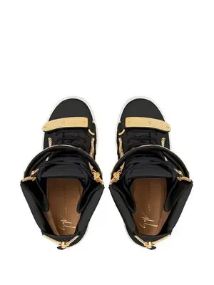 GIUSEPPE ZANOTTI Coby 75mm Wedge-heel Sneakers - White