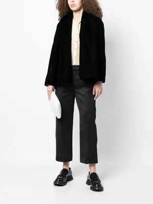 UMA WANG Velvet-effect Open-front Jacket