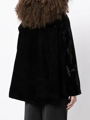 UMA WANG Velvet-effect Open-front Jacket