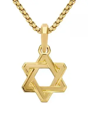 David Yurman 18kt Yellow Star Of David Pendant - Gold