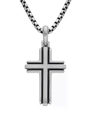 David Yurman Sterling Deco Cross Pendant - Silver