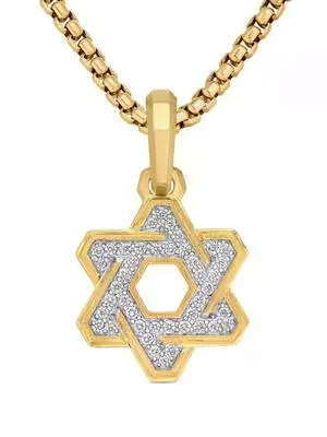 David Yurman 18kt Yellow Star Of David Diamond Pendant - Gold
