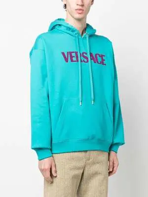 Versace Logo-print Pullover Hoodie