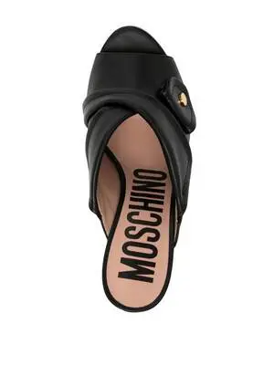 Moschino Heeled Leather Sandals