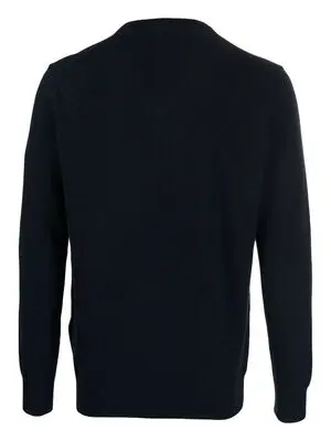 Barbour Essential V-neck Wool Sweater - Blue