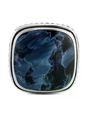 David Yurman Sterling Exotic Stone Pietersite Cufflinks