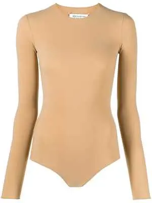 MAISON MARGIELA Half-transparent Bodysuit - Neutrals