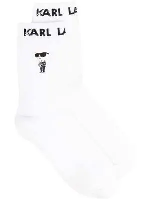 Karl Lagerfeld Ikonik Intarsia-knit Socks