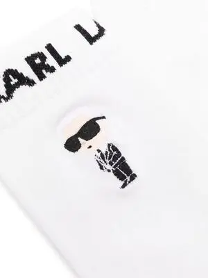 Karl Lagerfeld Ikonik Intarsia-knit Socks