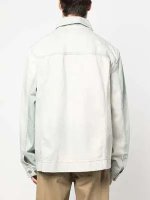 OBJECTS IV LIFE Logo-embroidered Denim Jacket - Green