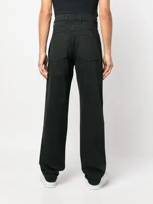 OBJECTS IV LIFE Buckle-detail Straight-leg Jeans - Grey