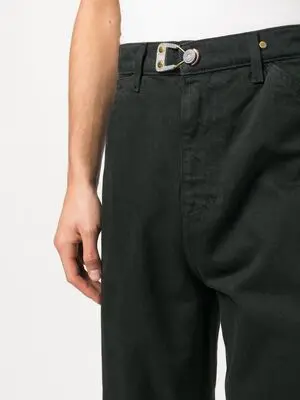 OBJECTS IV LIFE Buckle-detail Straight-leg Jeans - Grey