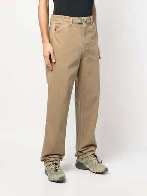 OBJECTS IV LIFE Buckle-detail Straight-leg Jeans - Neutrals