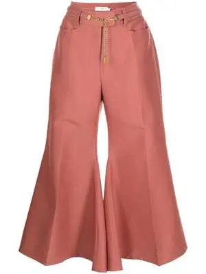 Zimmermann Flared Cropped Trousers - Pink