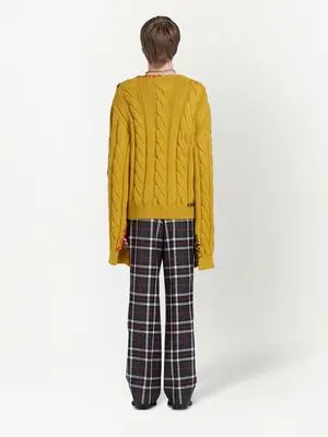 Marni Checked Wide-leg Trousers