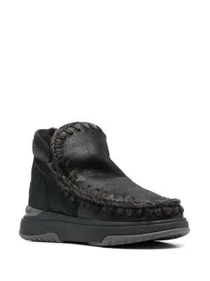 Mou Crochet Stitch-trim Sneakers