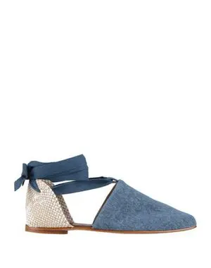 CastaÑer Military Textile Fibers Ballet Flats Blue