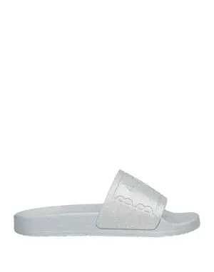 MAISON MARGIELA Glitter Pool Slides - Silver