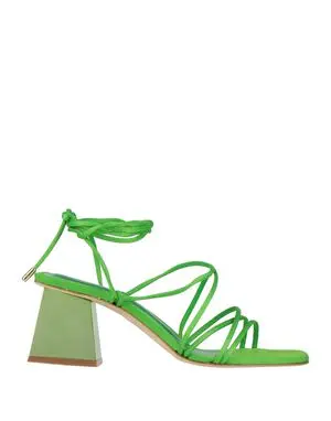 NCUB Sandals With Ties At Ankle Acid Green