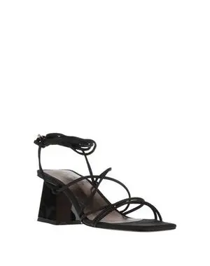 NCUB Sandals With Ties At Ankle - Black